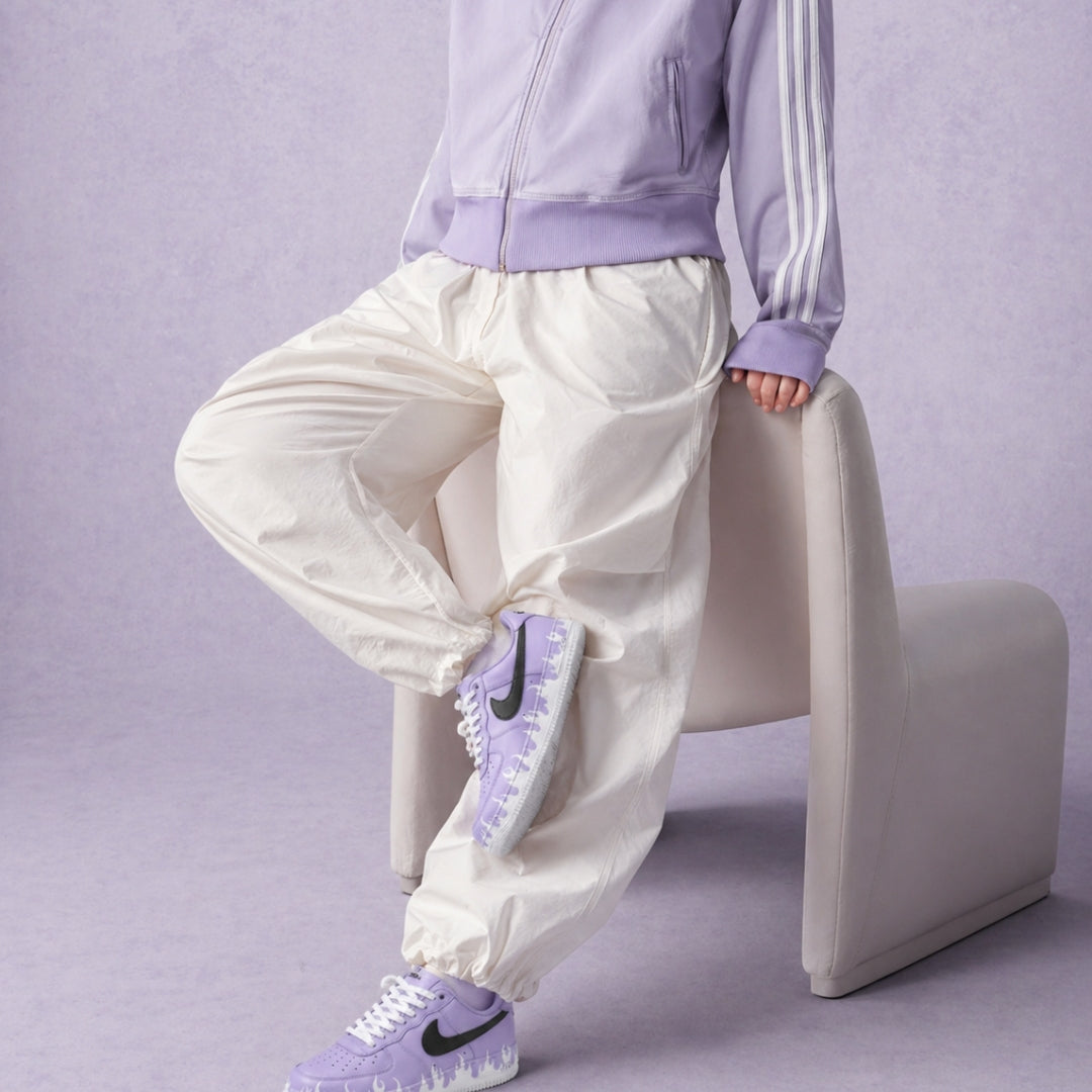 Shop Custom Air Force 1 Lilac Mist Flame Drip Trainers – Double Boxed
